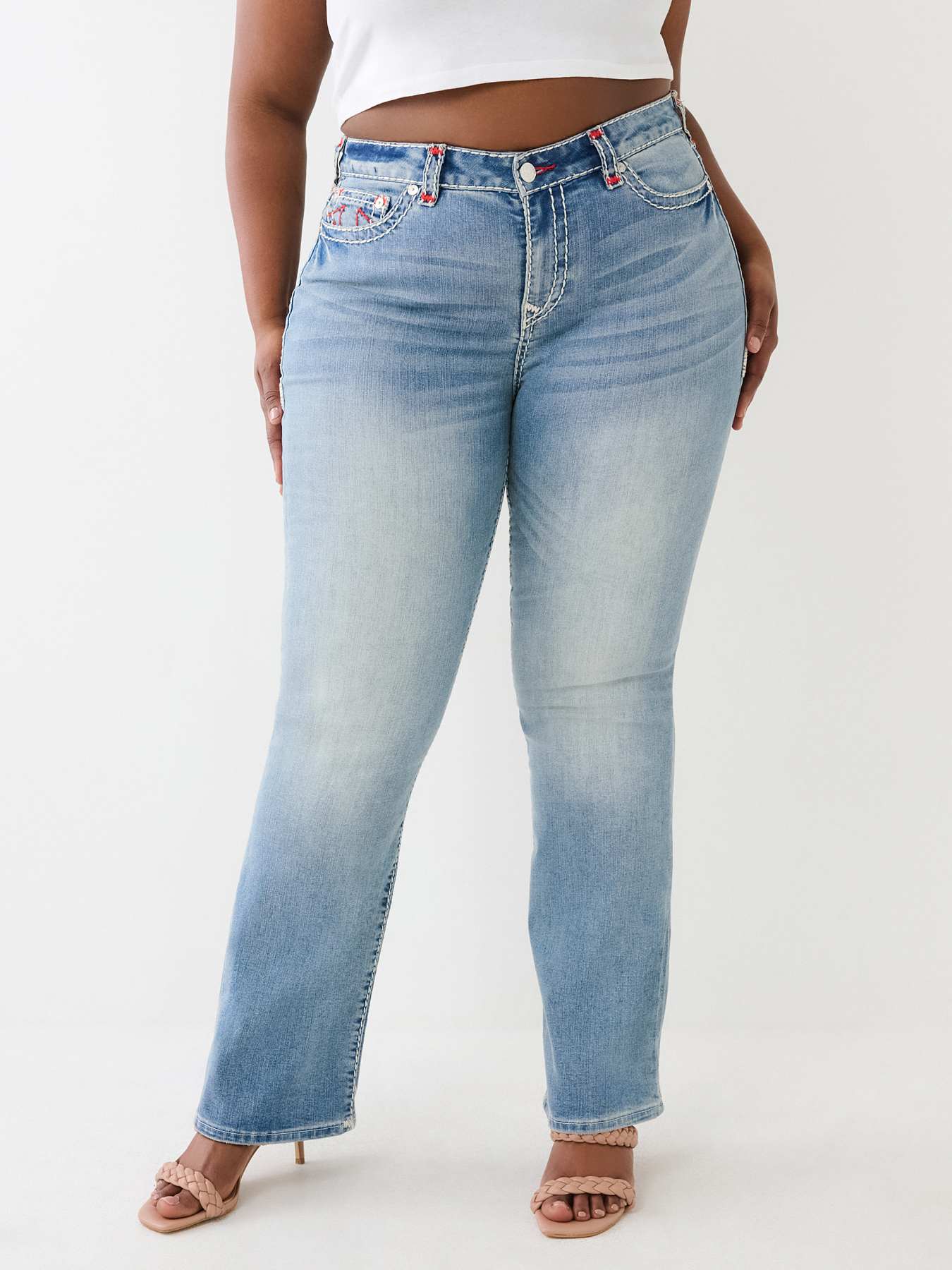 PLUS BECCA MID RISE SUPER T BOOTCUT JEAN