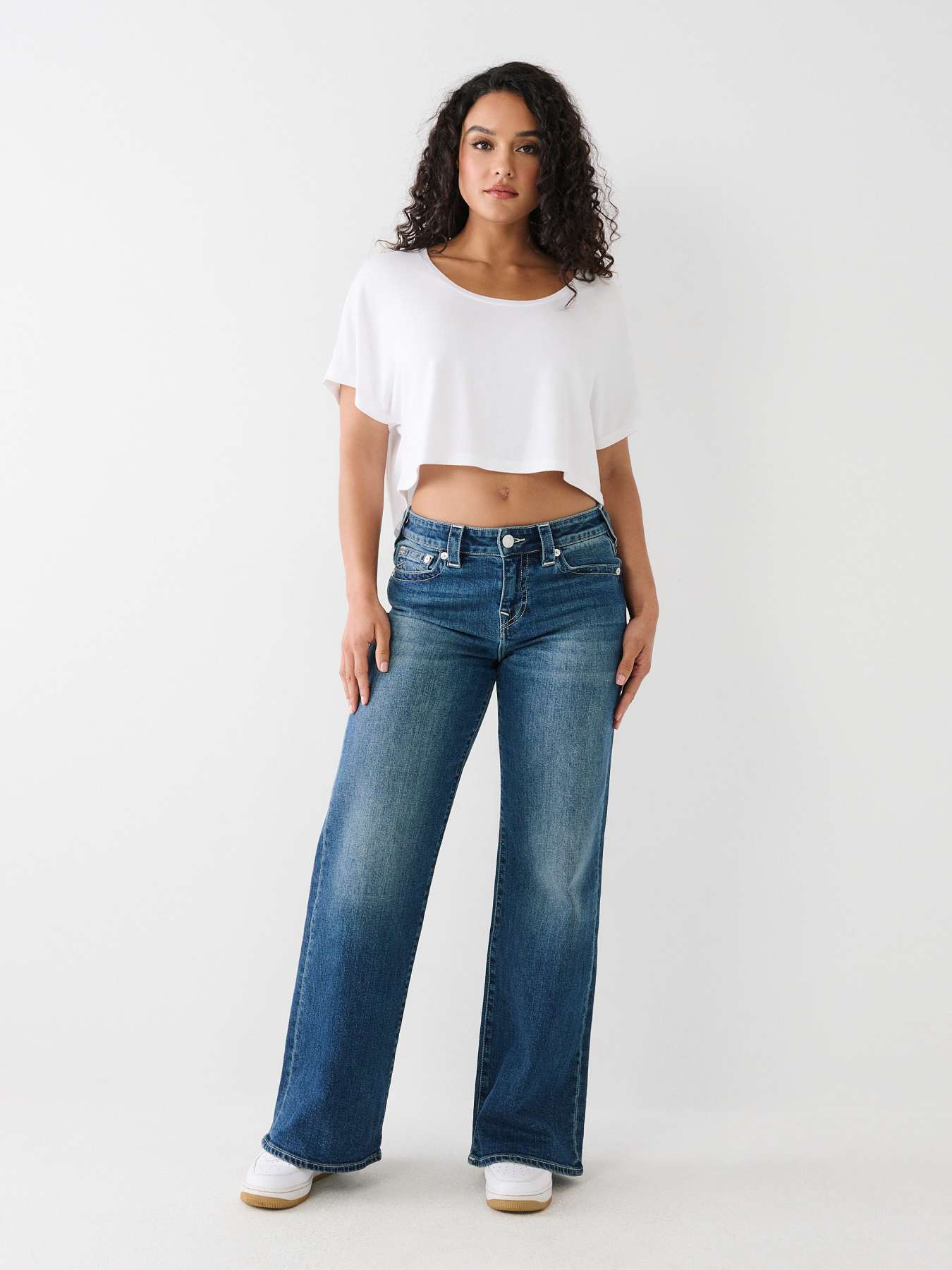 TRUE OFF SHOULDER CROP TEE