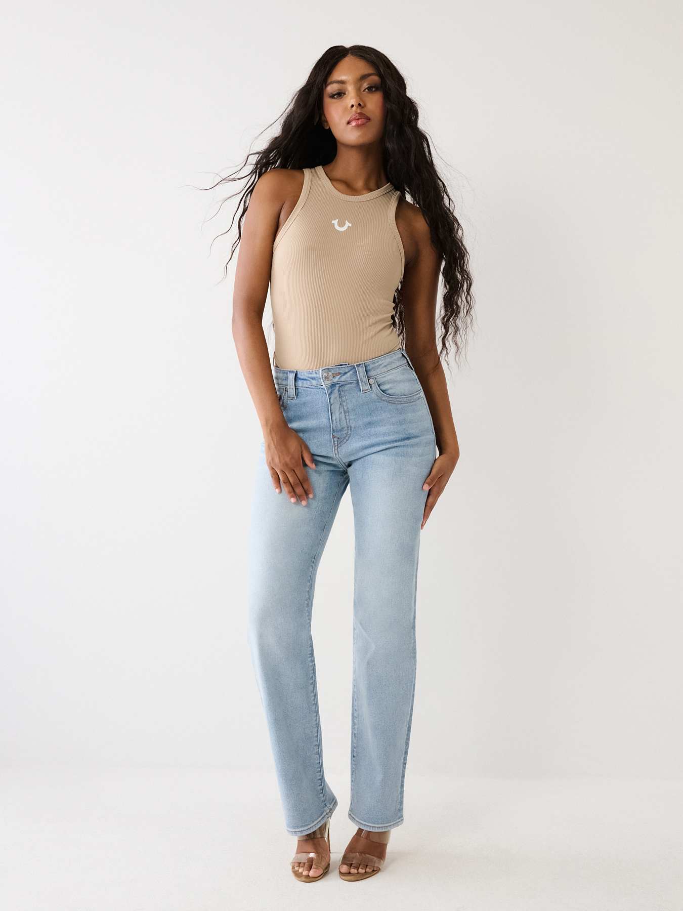 Sarah High Rise Straight Jean