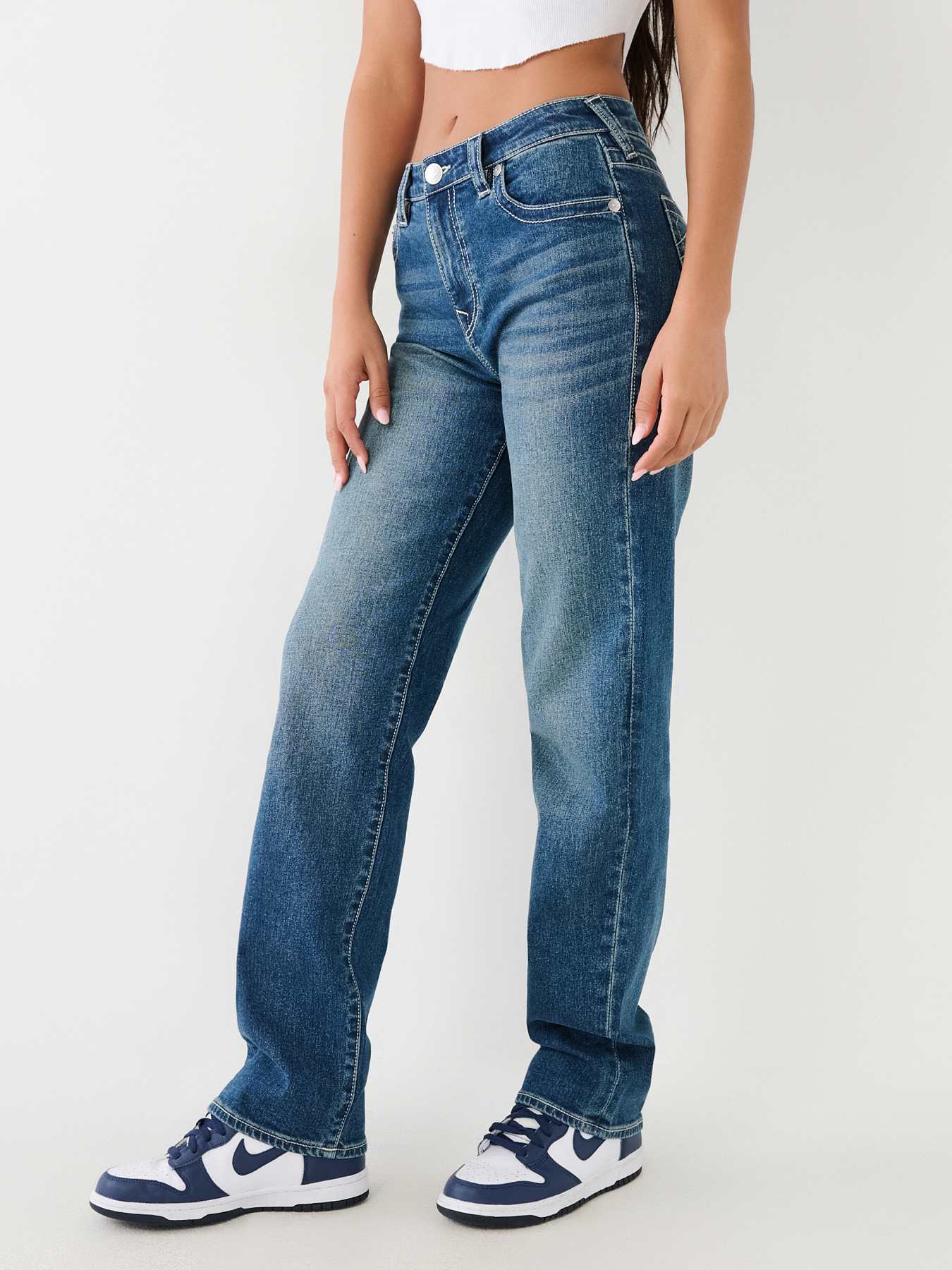 SARAH HIGH RISE STRAIGHT JEAN