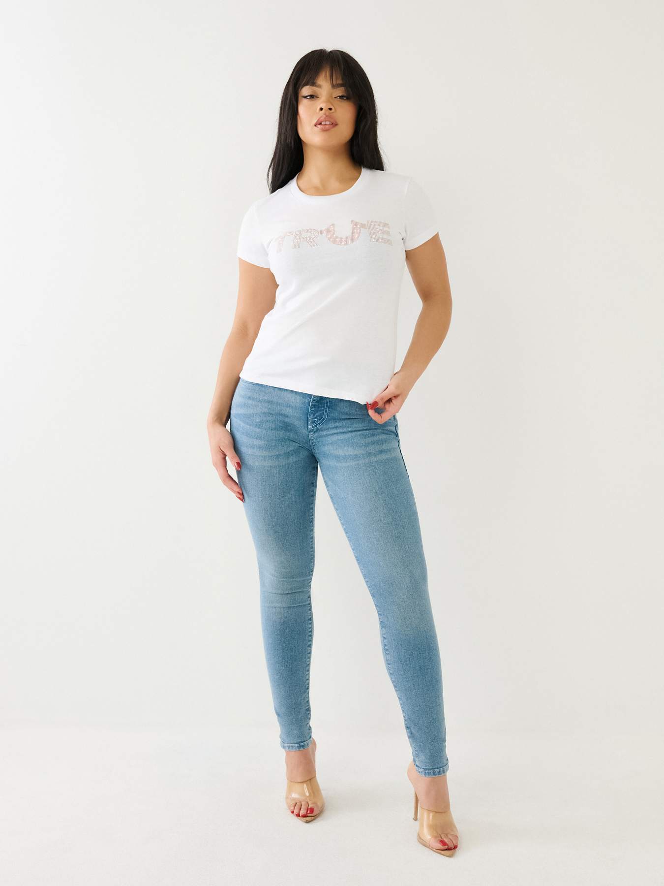 STUDDED TR LOGO CREW TEE | True Religion