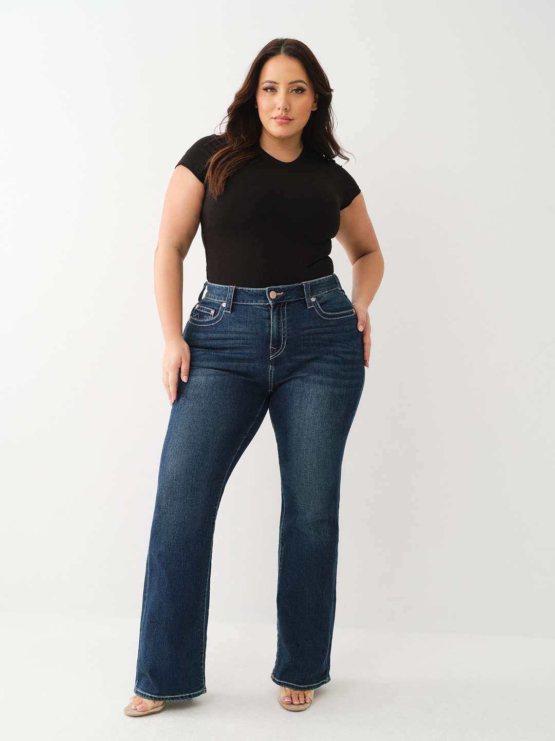 PLUS BECCA EMBROIDERED BOOTCUT JEAN