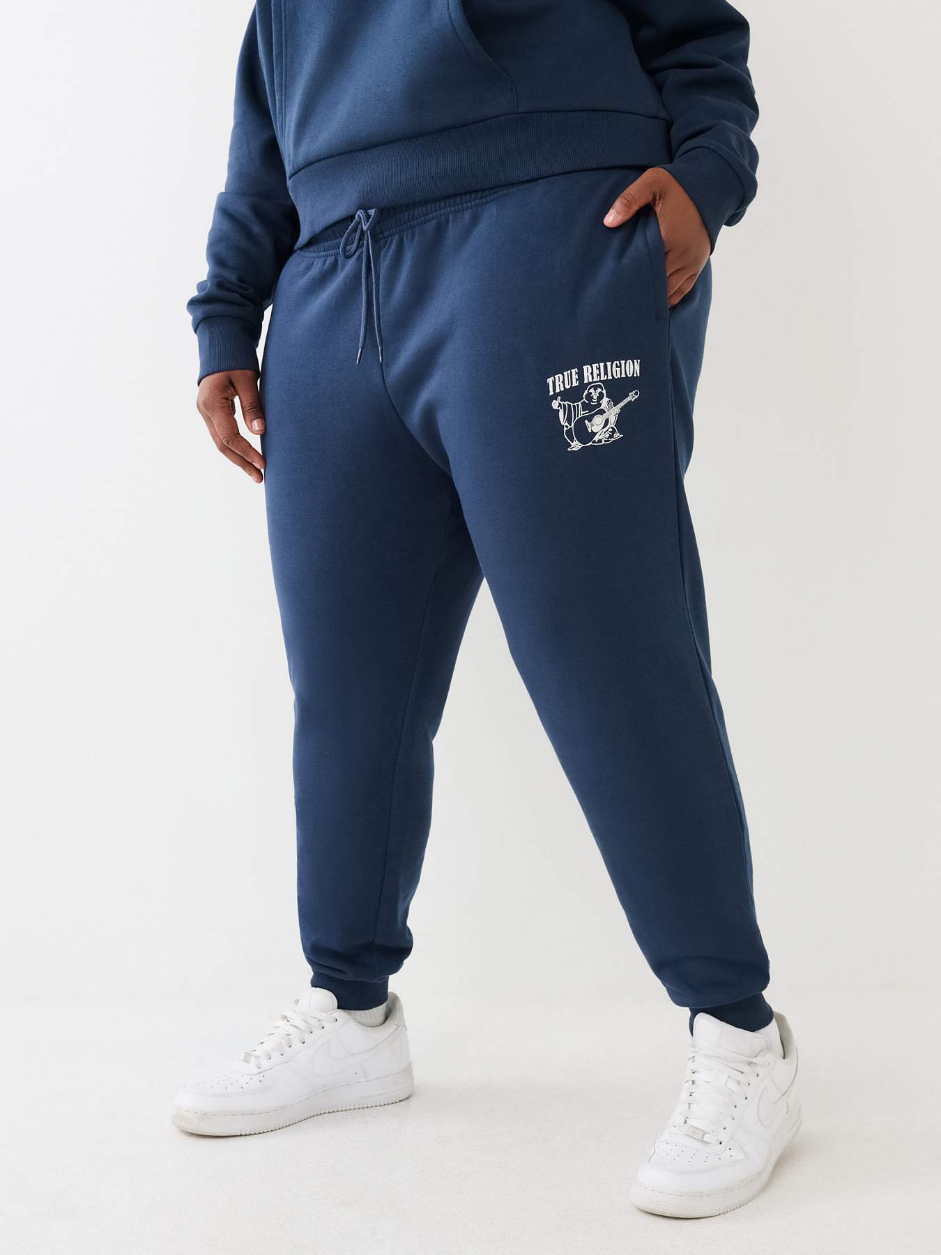 METALLIC BUDDHA LOGO FLEECE JOGGER | True Religion