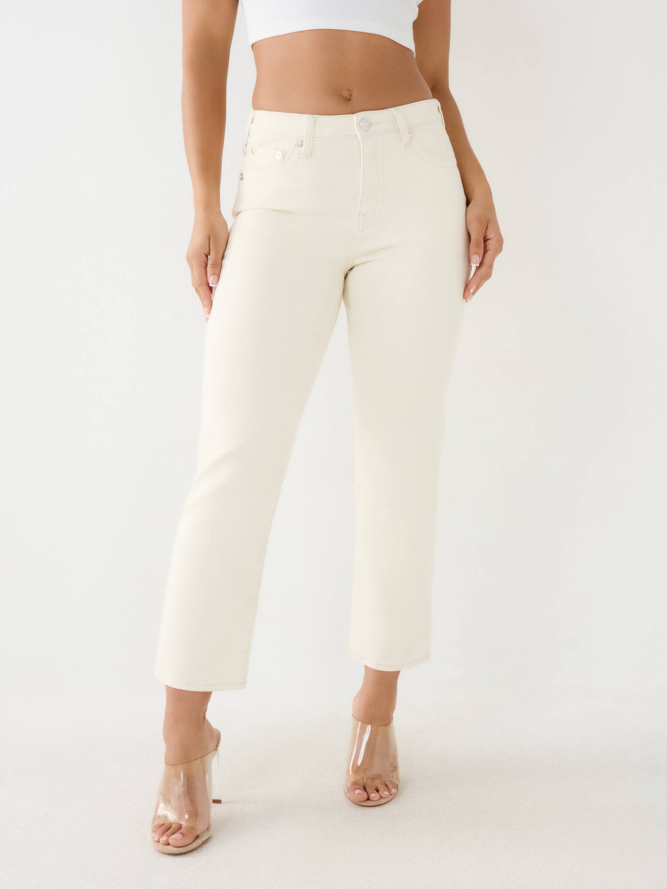 PLAYBOY X TRUE RELIGION 90S STRAIGHT JEANS - Whisper White | True Religion