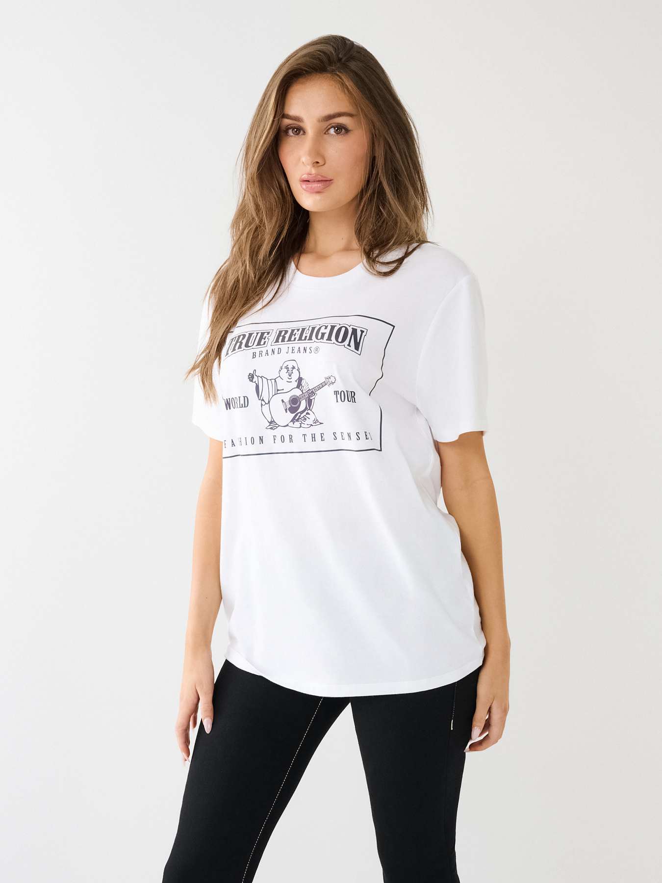 REFLECTIVE BUDDHA LOGO BOYFRIEND TEE