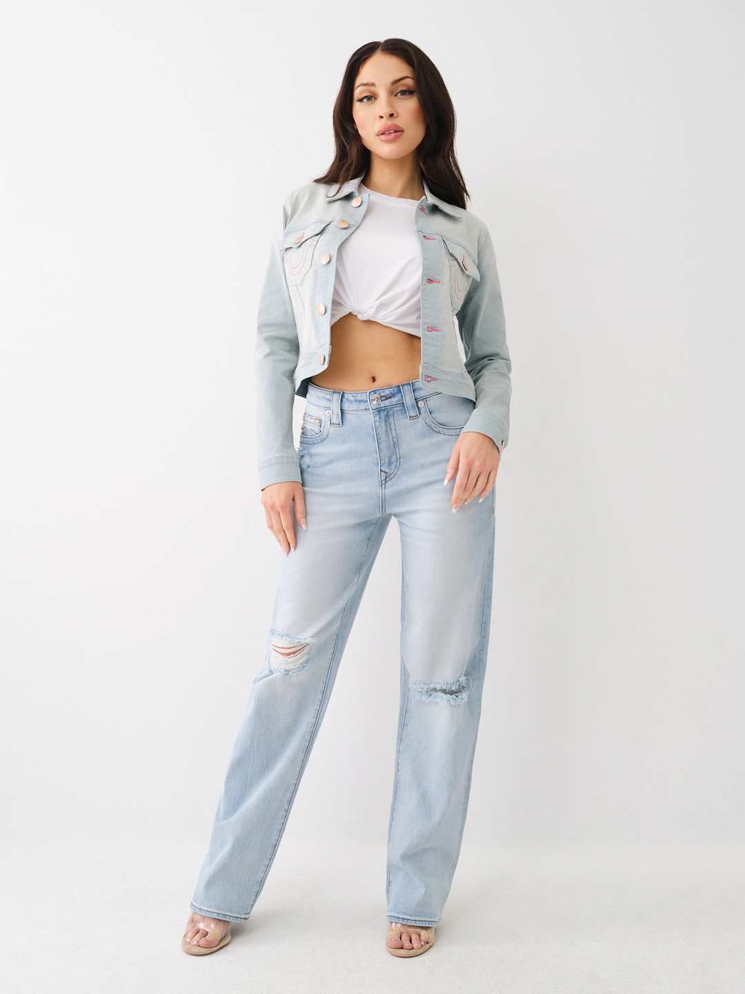 JESSE SLIM CROP DENIM JACKET