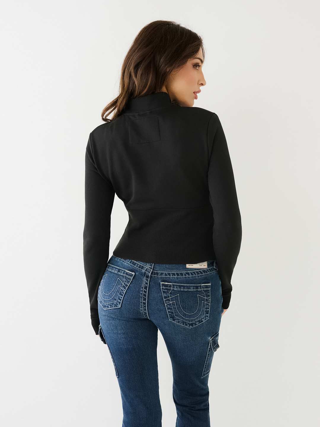 BUDDHA LOGO ZIP CROP JACKET