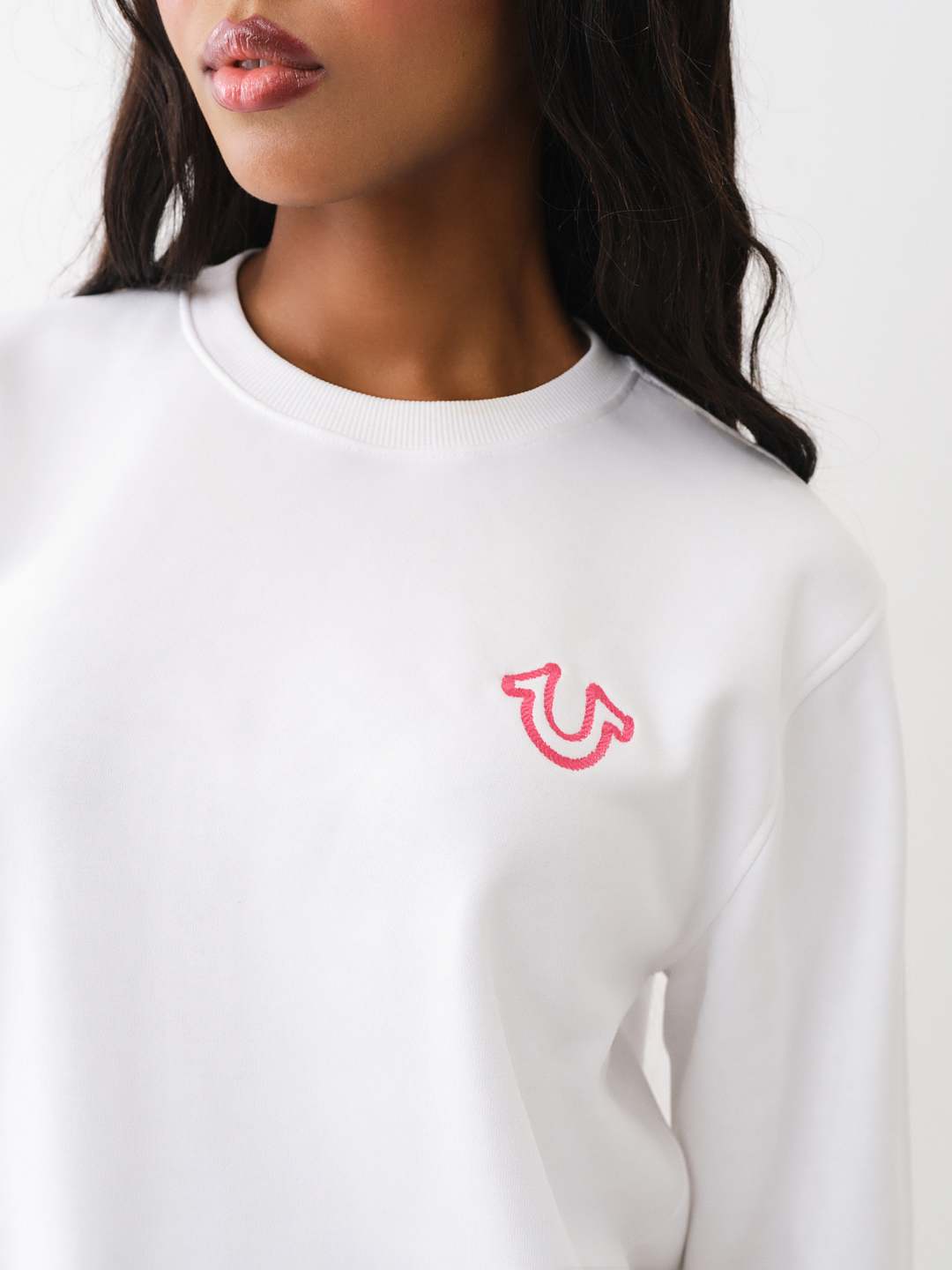 EMBROIDERED FLEECE BOYFRIEND SWEATER | True Religion