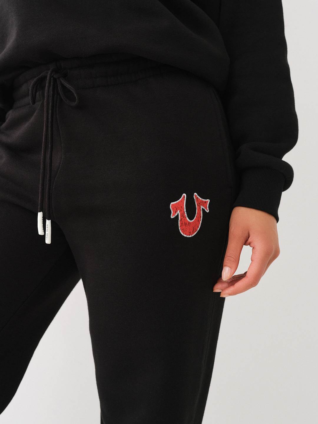 HERITAGE HORSESHOE BOYFRIEND JOGGER - Black | True Religion