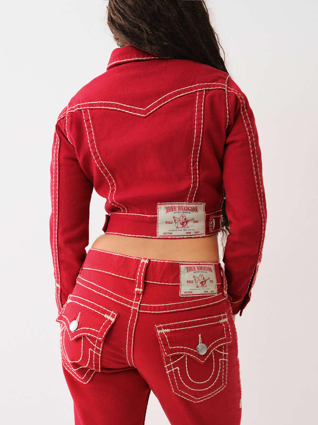 JIMMY SUPER T CROP JACKET - RED LENOX AVE WASH | True Religion