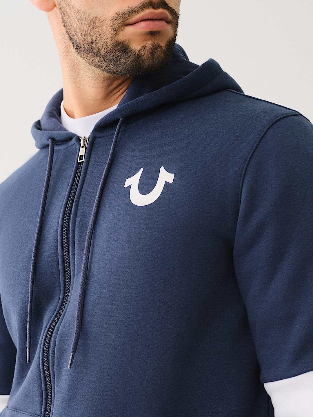 COLORBLOCK ZIP HOODIE - Navy/Sapphire | True Religion