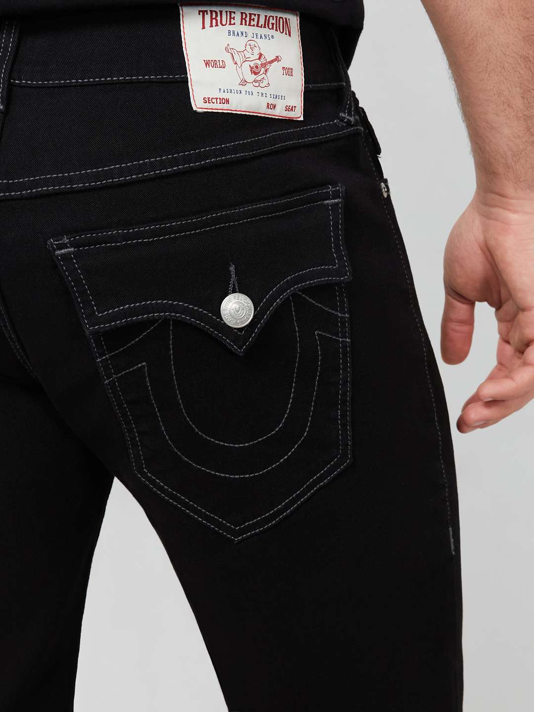 RICKY SINGLE NEEDLE FLAP SHORT - Body Rinse Black | True Religion