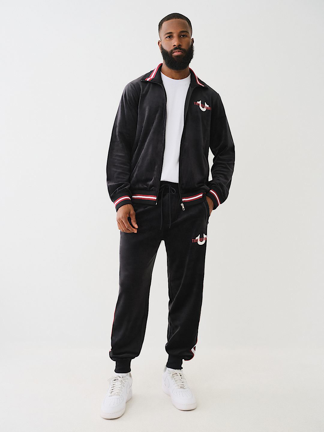 VELOUR LOGO TRACK JOGGER | True Religion