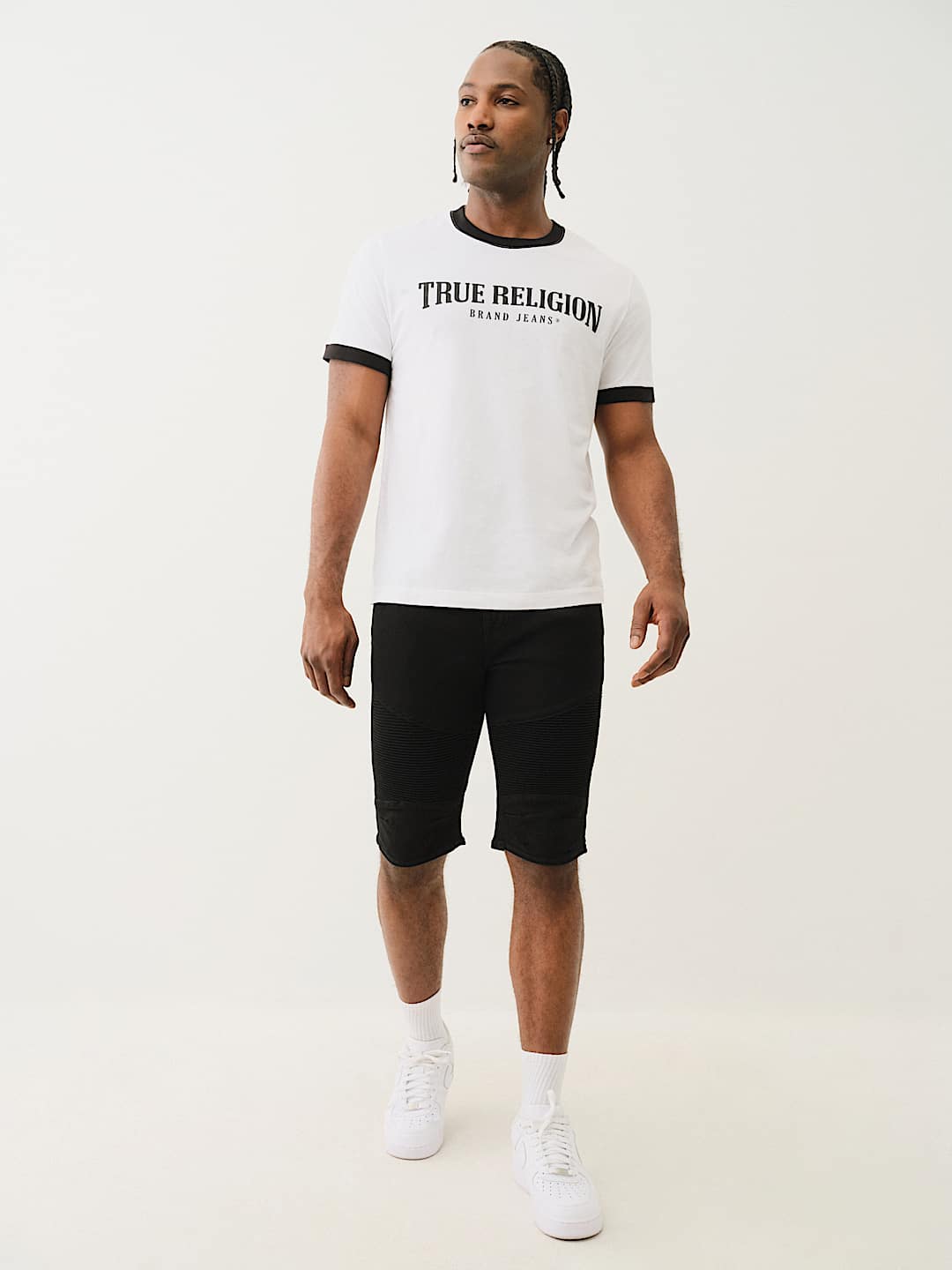 ROCCO MOTO SHORT - 2SB Body Rinse Black | True Religion