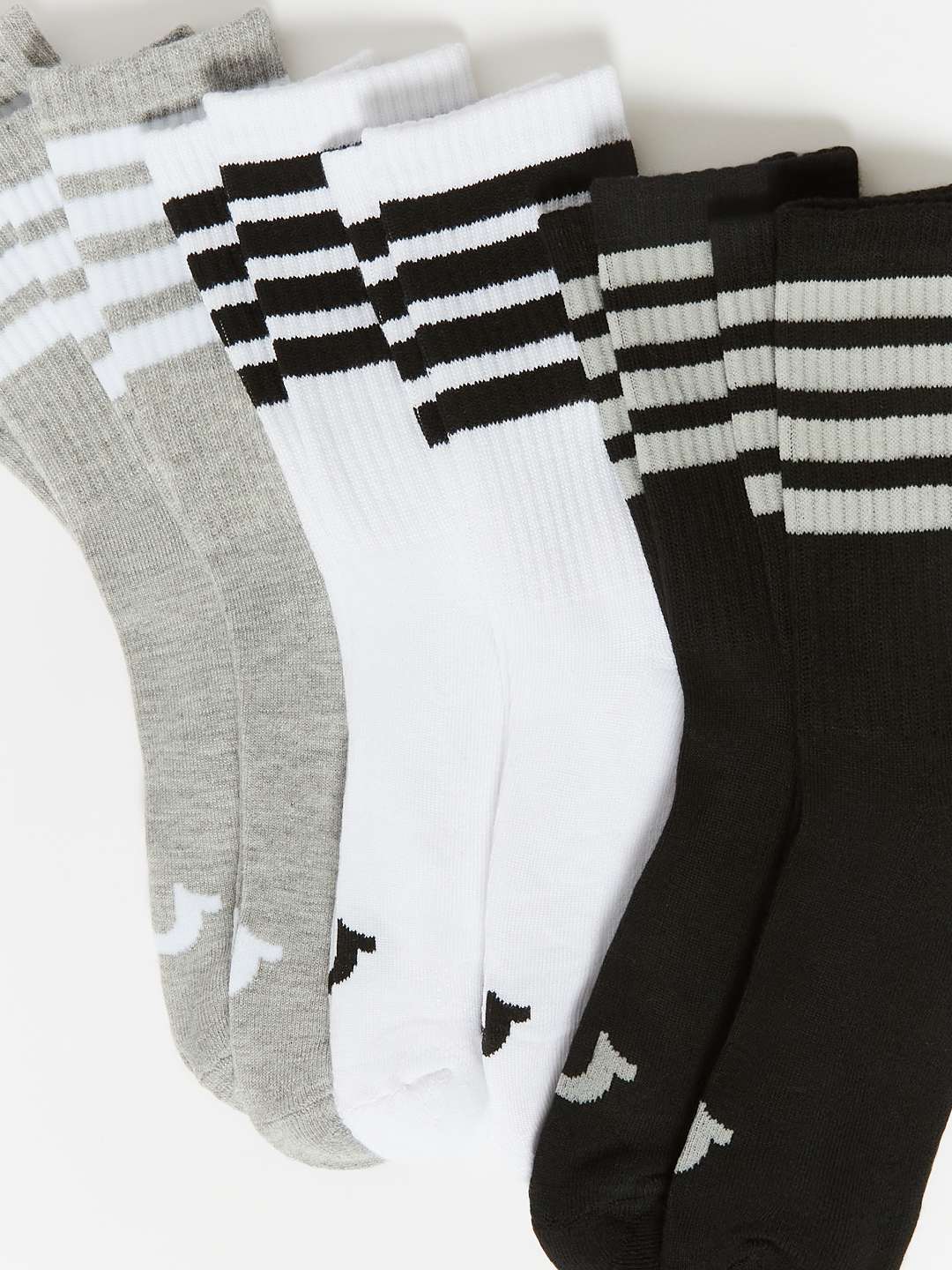 STRIPED CREW SOCK SET - 6 PACK