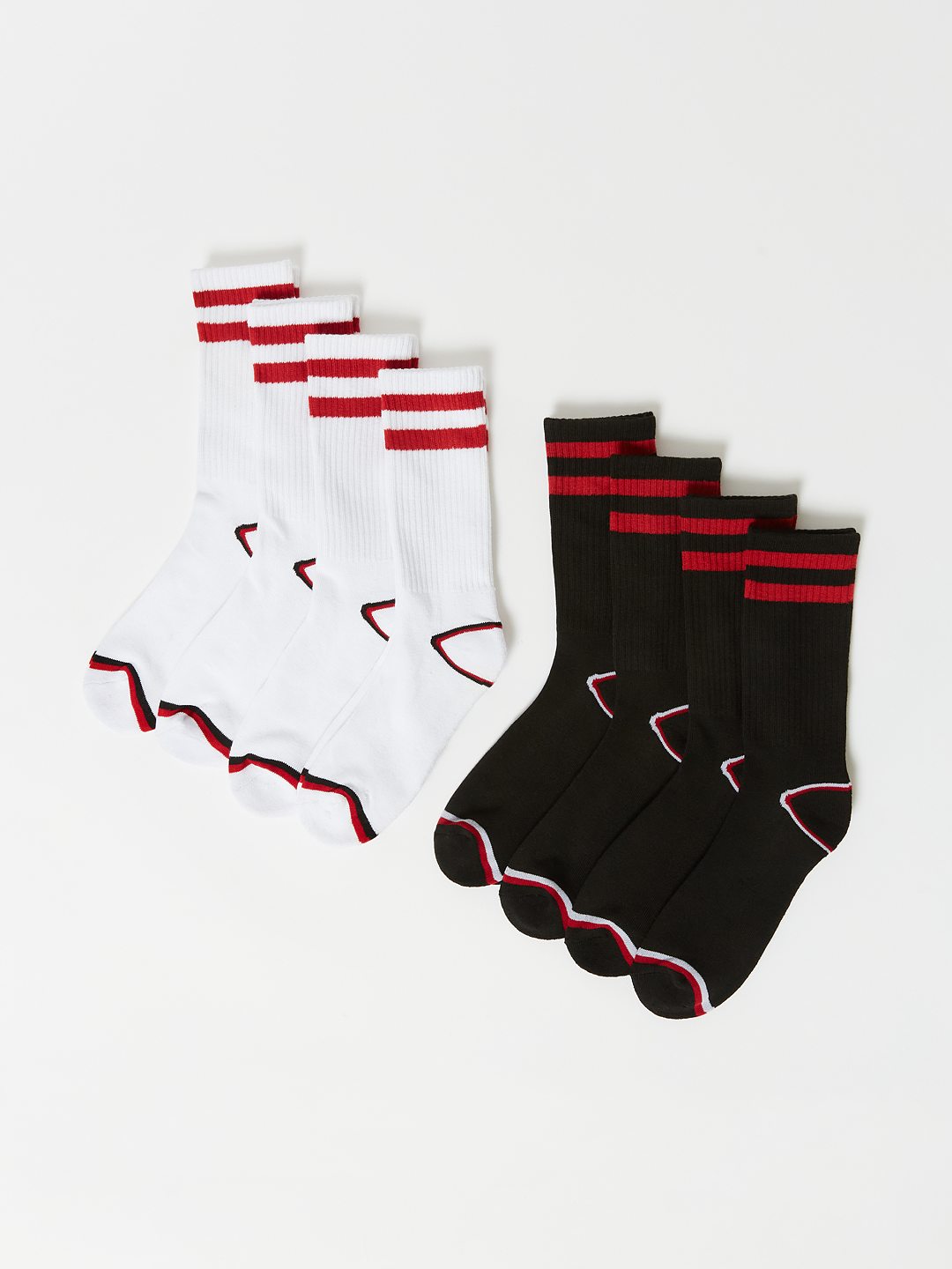 VARSITY STRIPED SOCK SET - 8 PACK