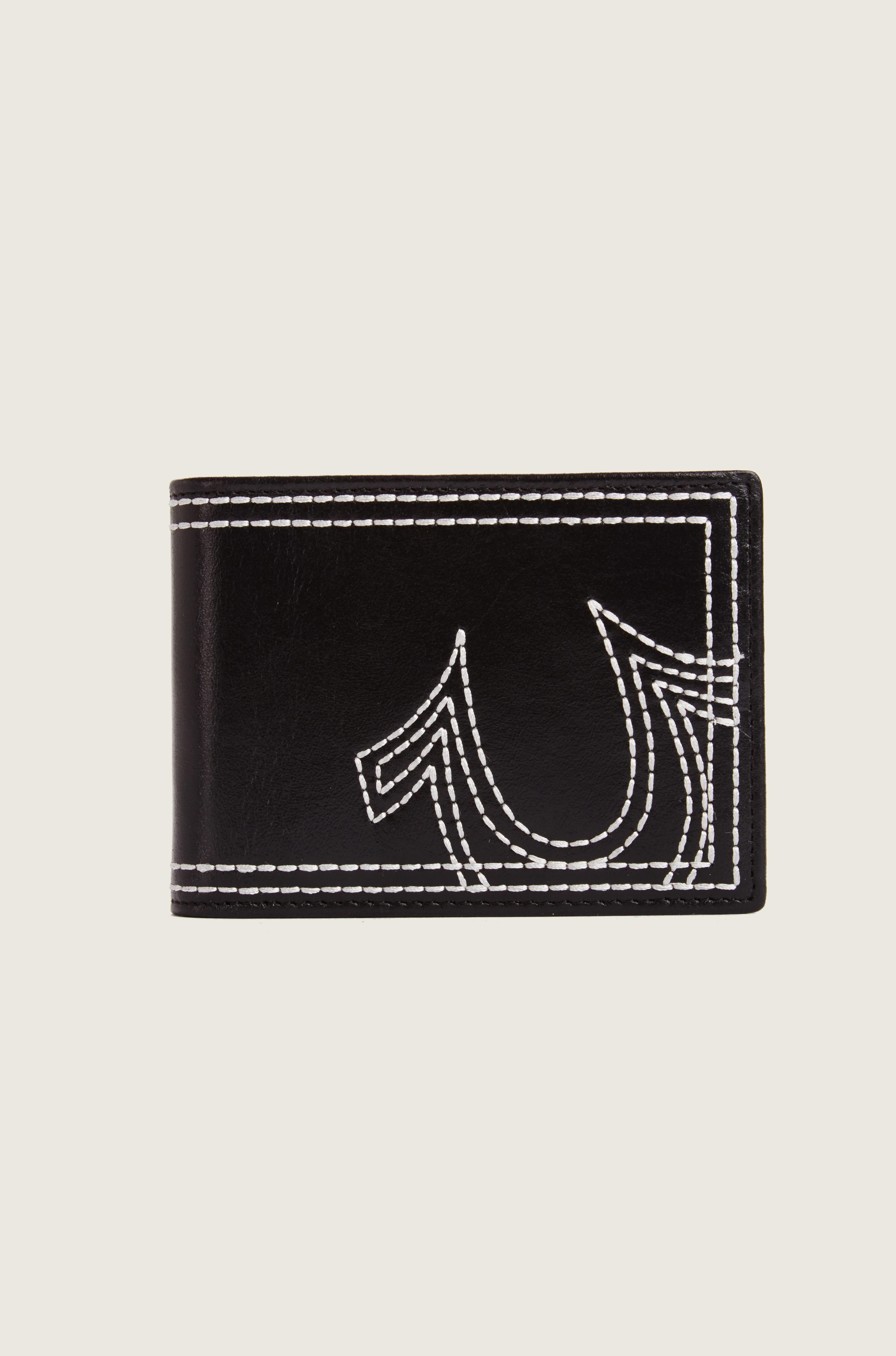 EMBROIDERED HORSESHOE WALLET - Black | True Religion